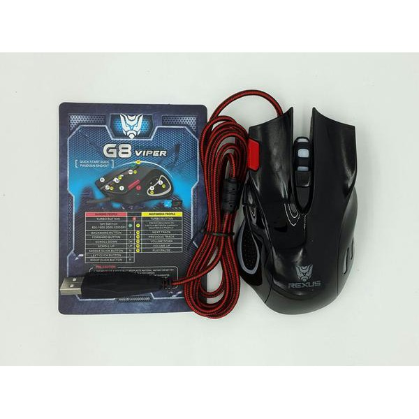 Jual Rexus Gaming Mouse G8 7D Viper | Shopee Indonesia