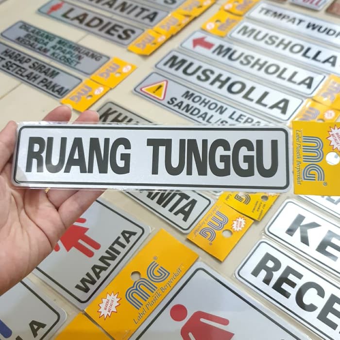 Jual Stiker Sticker Tempel Tulisan Ruang Tunggu Tempelan | Shopee Indonesia