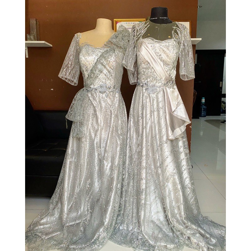 Jual Sewa gaun mama pengantin silver. harga untuk per buah gaun ...