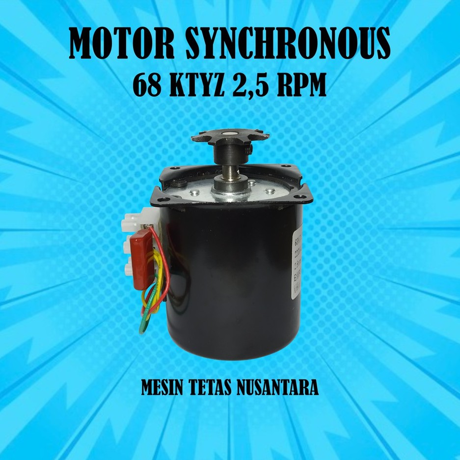 Jual Motor Synchronous 68Ktyz 2.5 RPM Untuk Rak Ayun Mesin Tetas Sampai ...