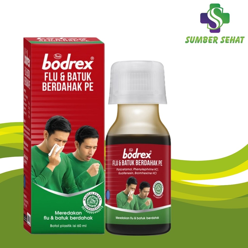 Jual BODREX FLU DAN BATUK BERDAHAK PE SIRUP 60 ML | Shopee Indonesia