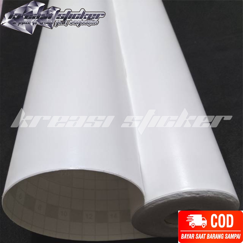 Jual WALLPAPER STIKER FURNITUR STICKER PUTIH MATTE/DOFF UNTUK DEKORASI ...