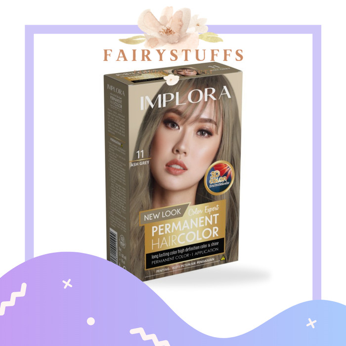 Jual Implora New Permanent Hair Color Semir Cat Pewarna Rambut Ash Grey ...
