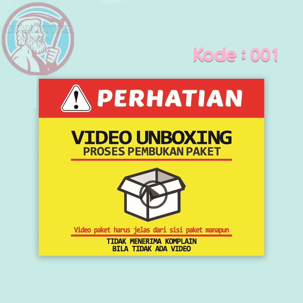 Jual Stiker Video Unboxing / Stiker Unboxing / Sticker Fragile / Stiker ...