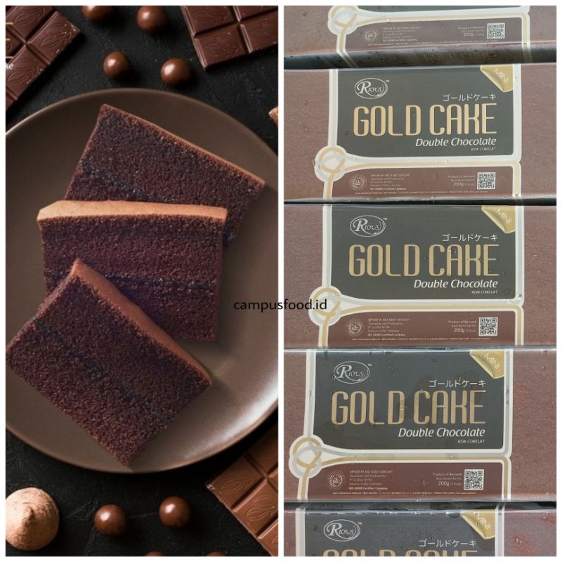 Jual BERNARDI RIOUS GOLD CAKE Double Chocolate Japanese Cake 200 gr ...