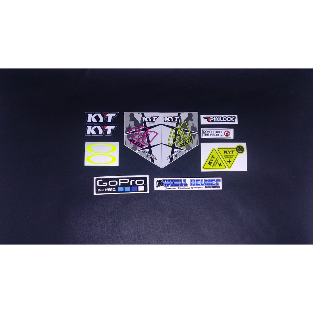 Jual Sticker/Stiker Visor KYT TT COURSE | Shopee Indonesia
