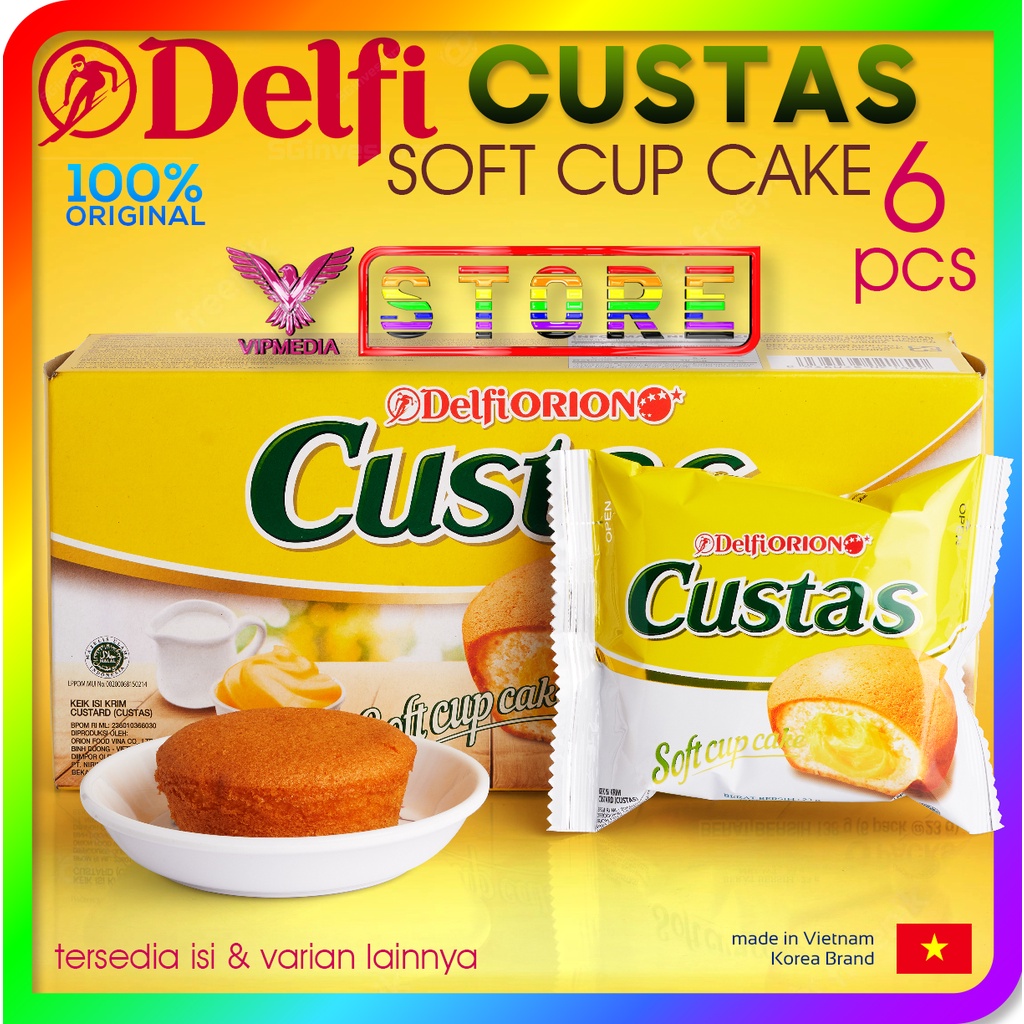 Jual DELFI Soft Cup Cake - CUSTAS - Krim Custard - 1 BOX ISI 6 PCS ...