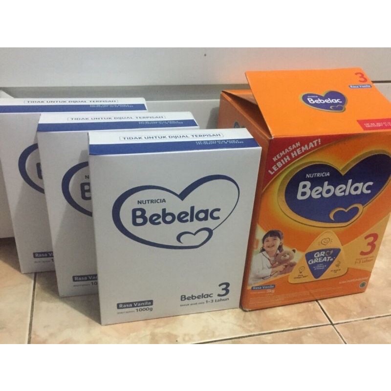 Jual BEBELAC 3 Vanila Kemasan Putih 1000g | Shopee Indonesia