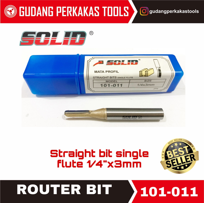 Jual Bull Mata router | mata profil kayu straight bit 101 series as 1/4 ...