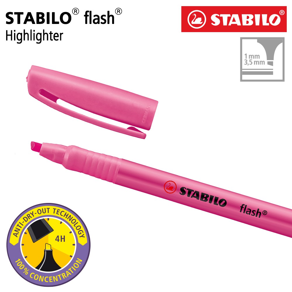 Jual STABILO Flash Pink / Highlighter Warna Merah Muda Original Murah ...