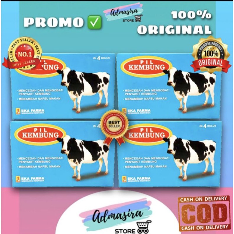Jual PIL KEMBUNG Sapi Eka Farma isi 4 Pil kembung sapi kambing domba ...