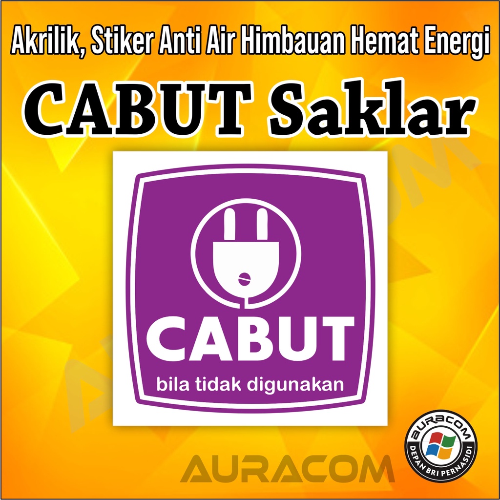 Jual Akrilik Stiker Anti Air Himbauan Hemat Energi | Shopee Indonesia