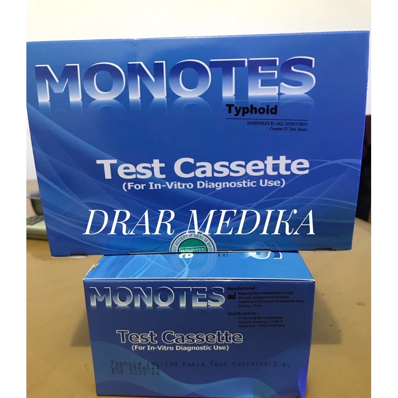 Jual Typhoid IgG-IgM (S/P) Monotes isi 25 tes | Shopee Indonesia