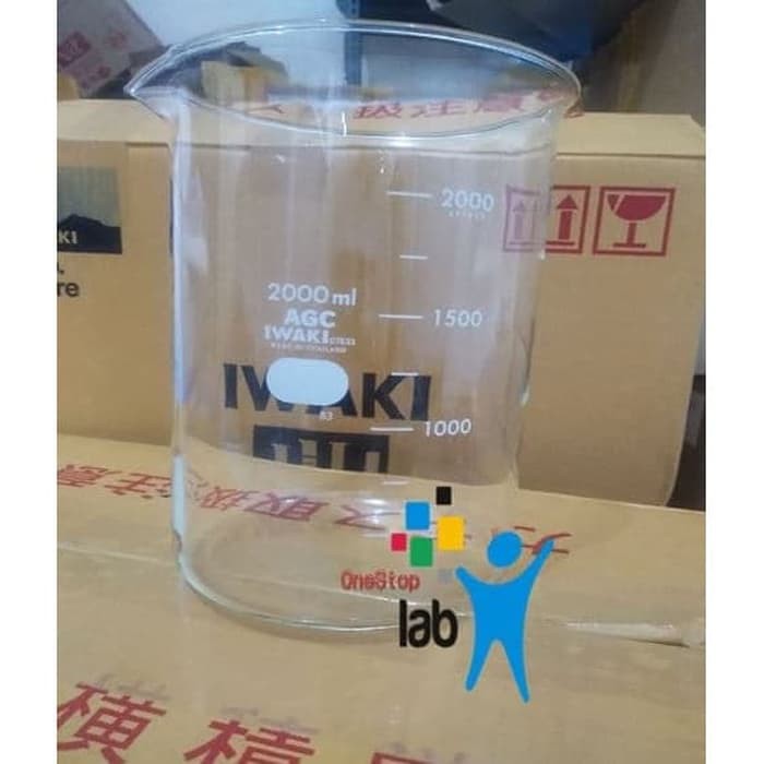 Jual Beaker Glass 5000 ml IWAKI ORIGINAL Gelas Piala Gelas kimia 5 ...