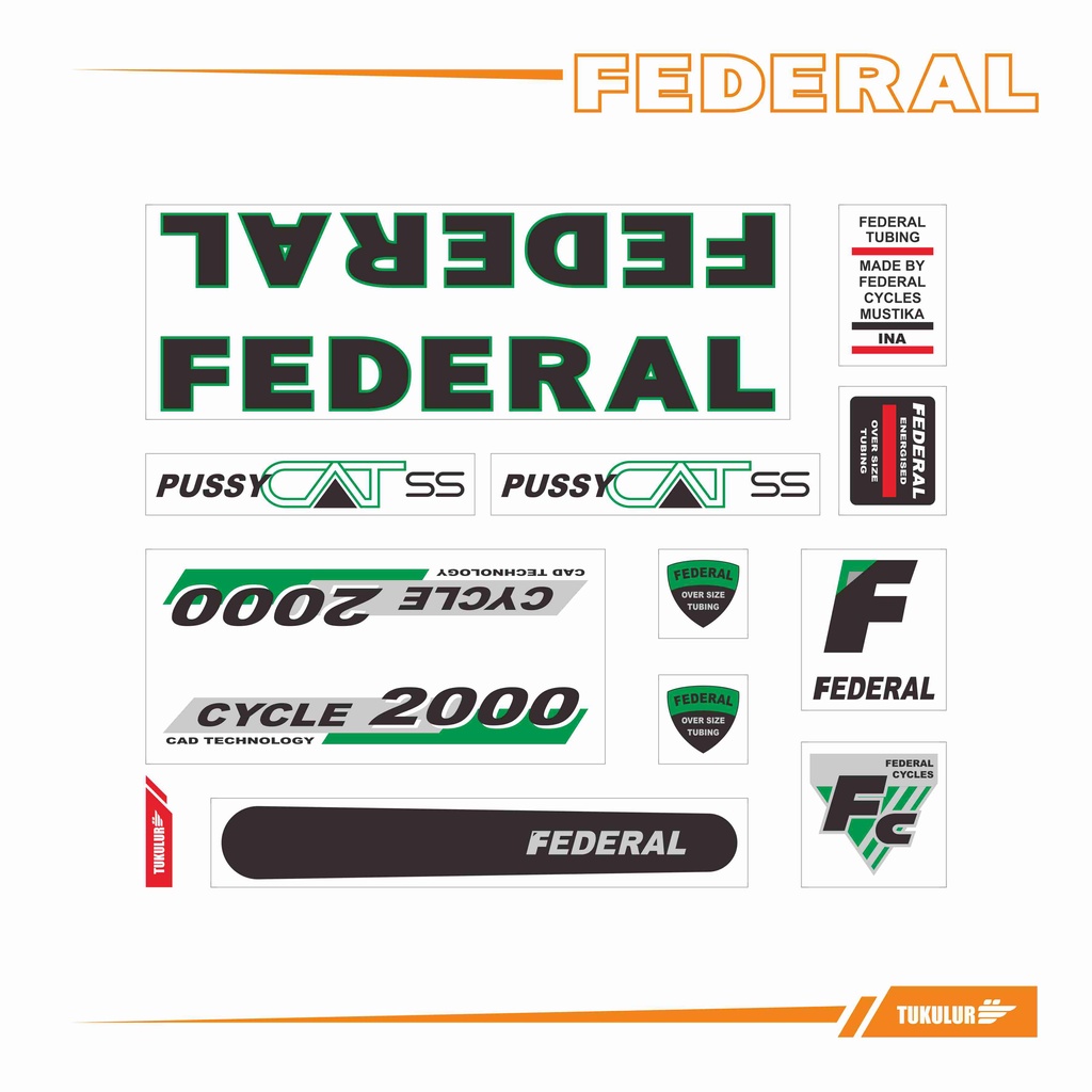 Jual STIKER DECAL SEPEDA FEDERAL PUSSY CAT MODEL 1 | Shopee Indonesia
