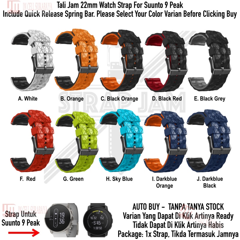 Jual HPF 22mm Strap For Suunto 9 Peak / Pro (Ada Peak nya) - Tali Jam ...