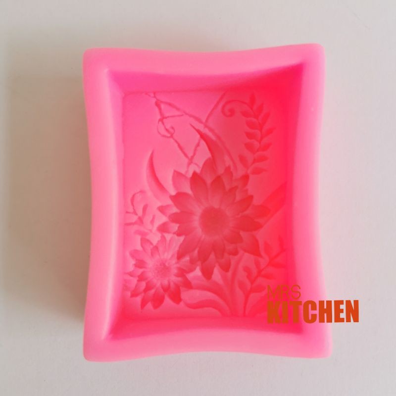 Jual CETAKAN SILIKON KOTAK PATTERN BUNGA MATAHARI SUNFLOWER SOAP SABUN ...