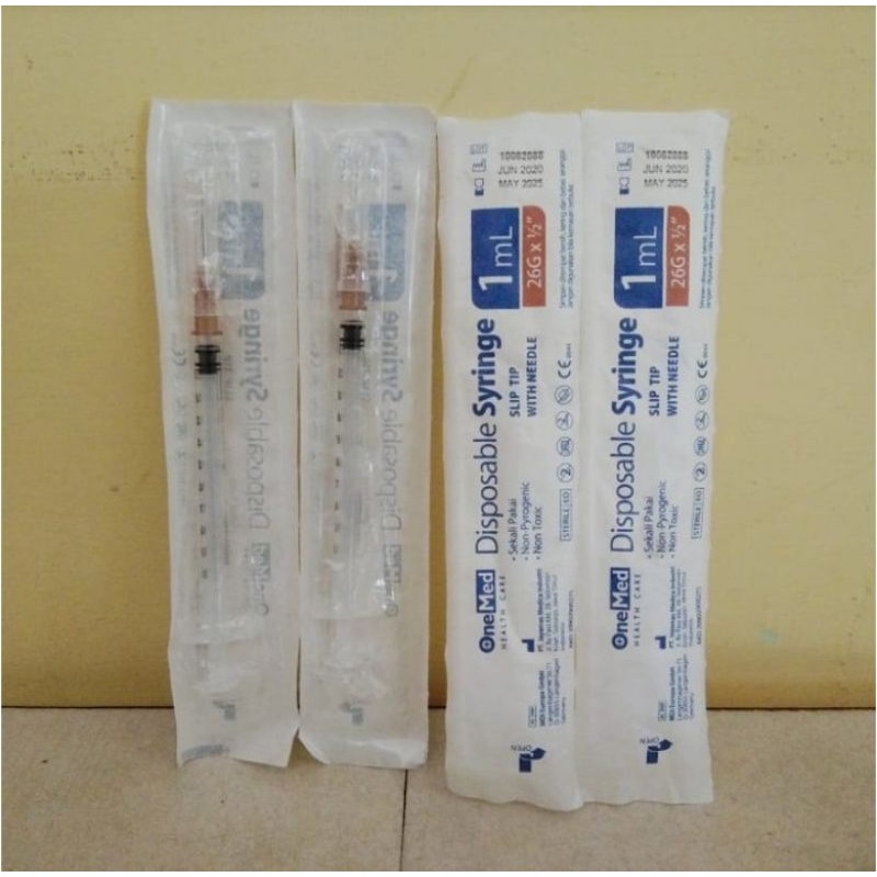 Jual Syringe 1 cc spuit 1 cc syringe 1 ml spuit 1 ml Onemed | Shopee ...