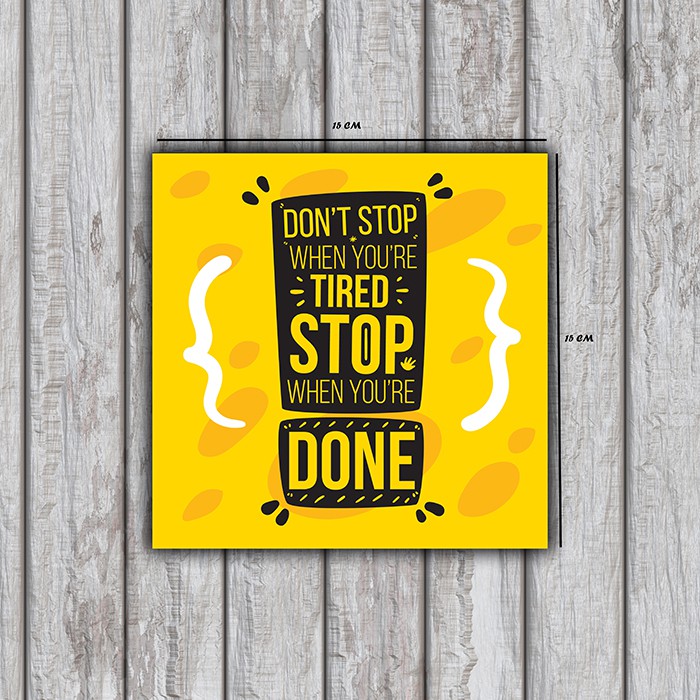 Jual Postershop - Hiasan Dinding Don't stop When You're Tired Stop When ...