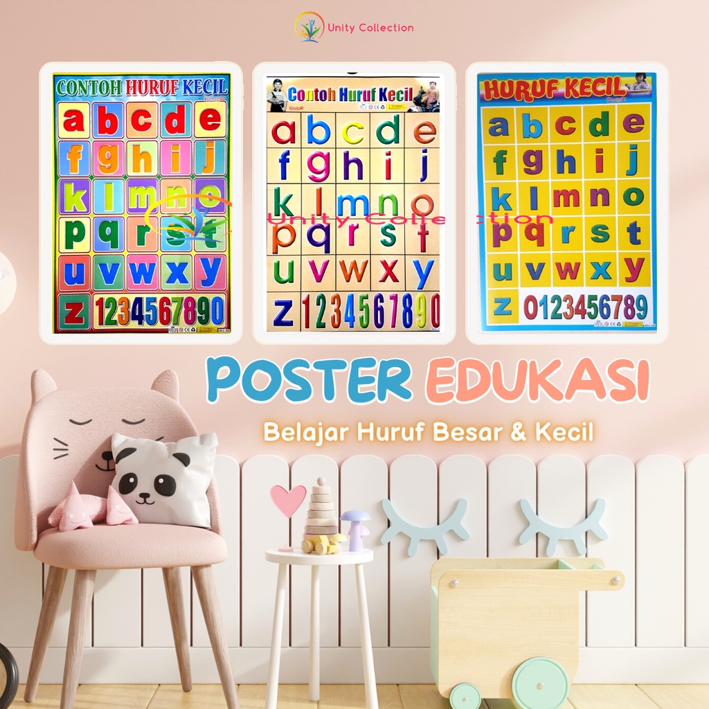 Jual Poster Edukasi Anak Belajar Huruf Besar, Huruf Kecil | Shopee ...