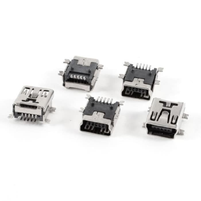 Jual Mini Usb Female 5p 5 pin SMD SMT Type B Connector Adapter PCB ...