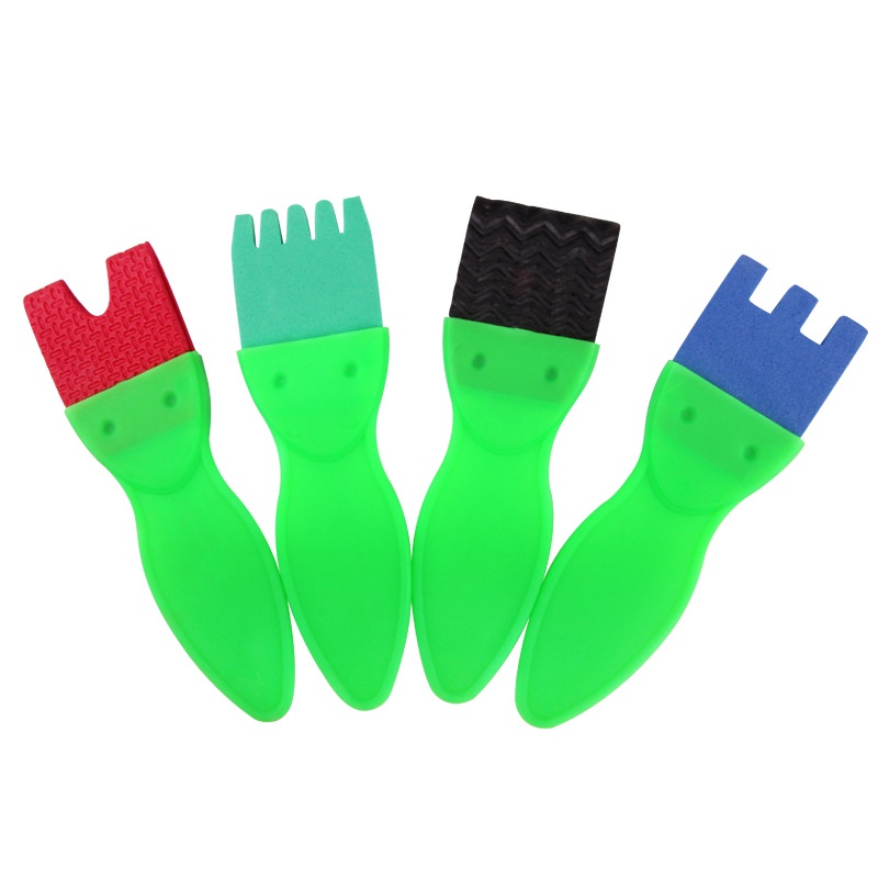 Jual Scraper Mix Handle Paint Sponge Brush Set of 4, Kuas Melukis Cat ...