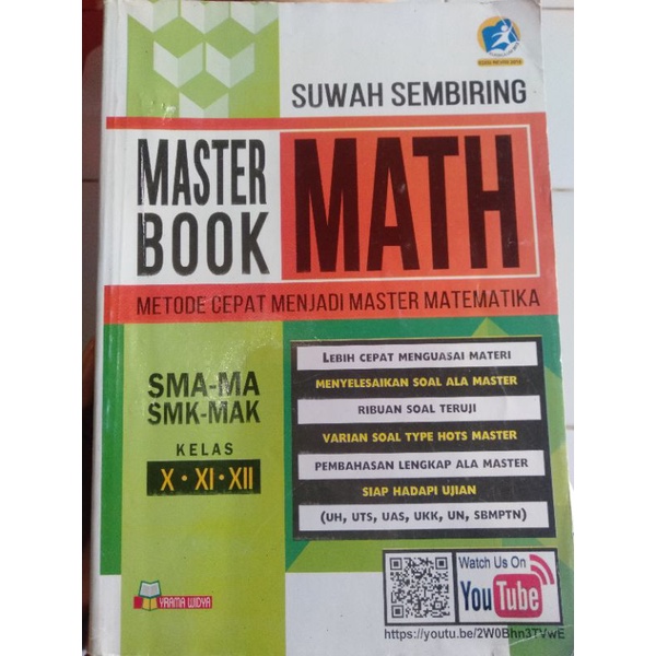 Jual MASTER BOOK MATH SUWAH SEMBIRING BUKU LATIHAN SOAL | Shopee Indonesia