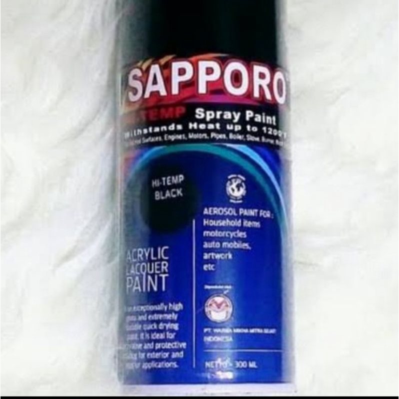 Jual cat semprot Pylox sapporo 300ml hi temp black / hitam / anti panas / tahan panas | Shopee ...