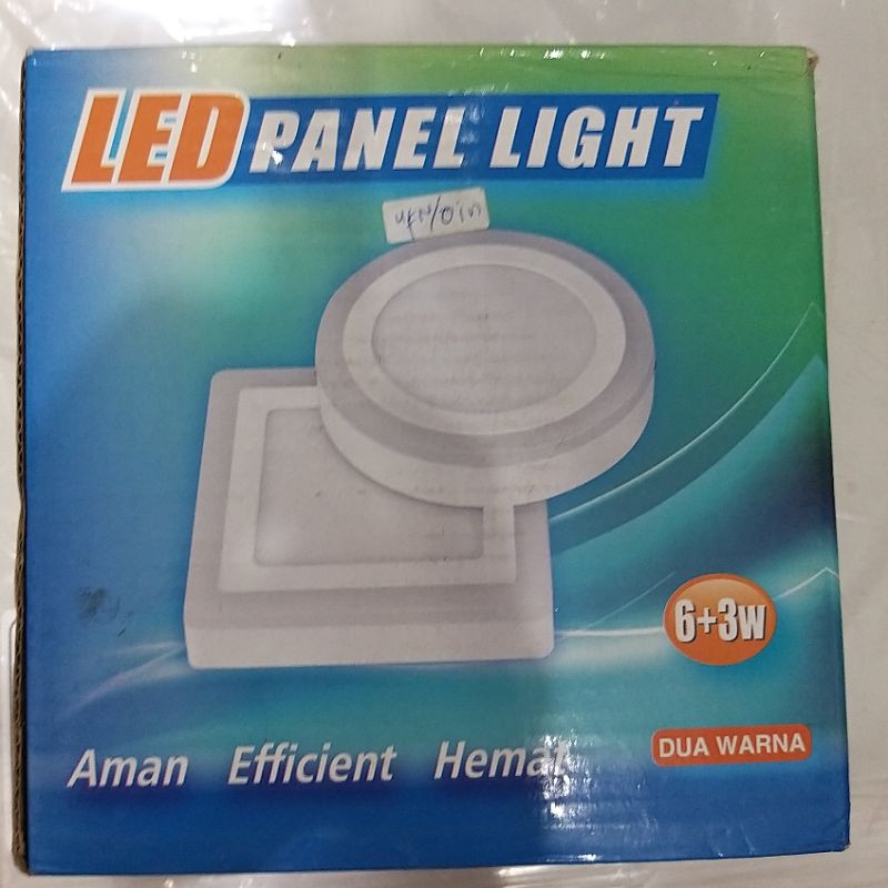 Jual Led Panel Indonight Putih + Biru (6watt + 3watt) tersedia OB dan ...