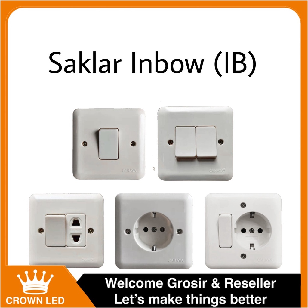 Jual Saklar Inbow IB Sambungan Listrik SNI Sakelar Putih Berkualitas ...