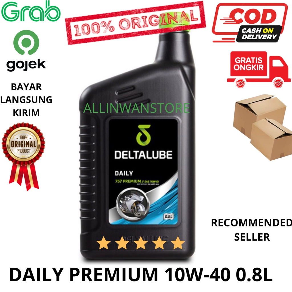 Jual Oli Deltalube Daily 757 Premium SAE 10W40 API Service SL JASO MA ...
