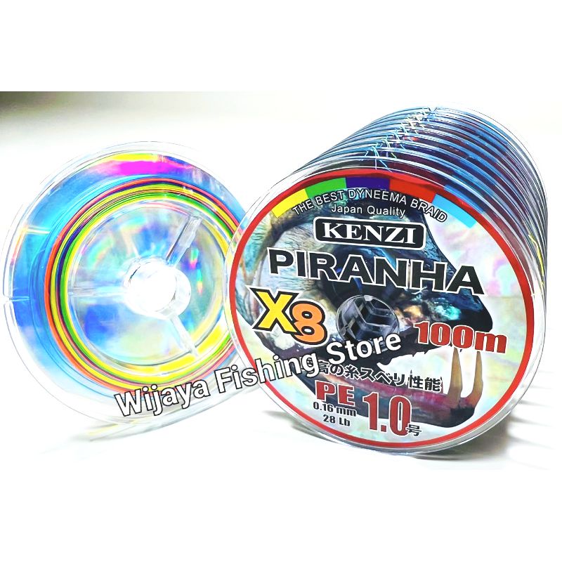 Jual Senar Pancing PE Kenzi Piranha x8 100 Meter Connecting | Shopee Indonesia