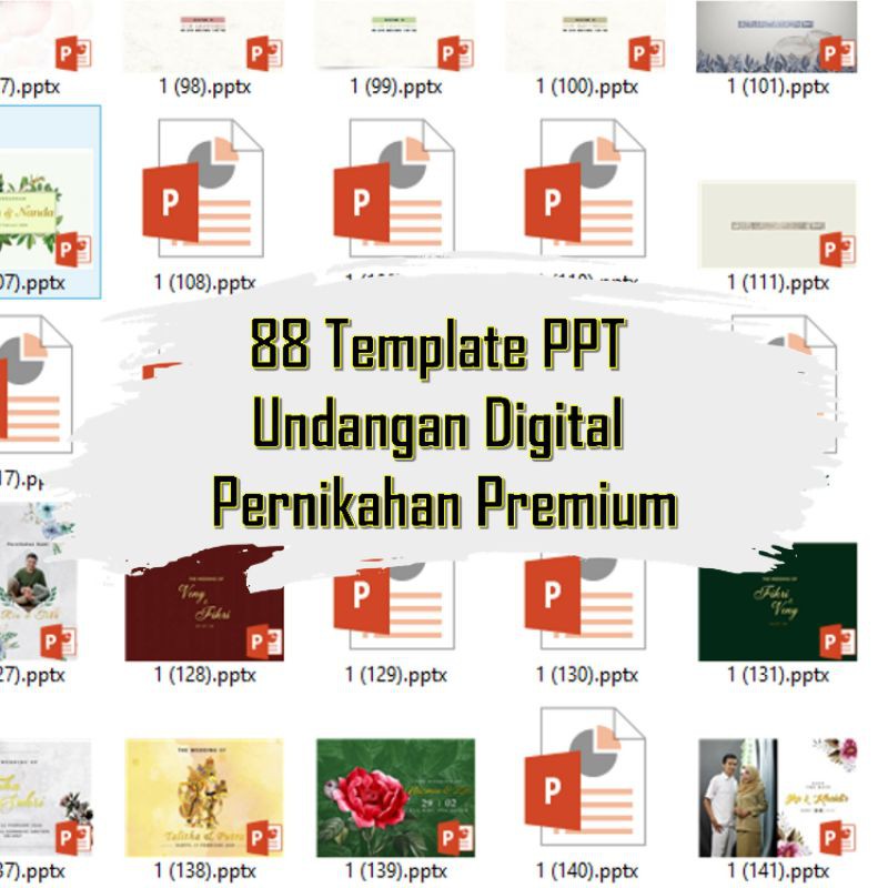 Jual Template Undangan Pernikahan Digital PPT | Shopee Indonesia