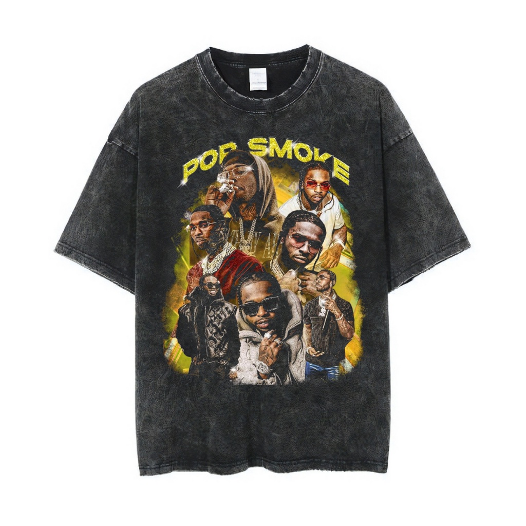 Jual Psycho Crucify "Pop Smoke" Oversized T-Shirt | Stone Wash | Kaos ...