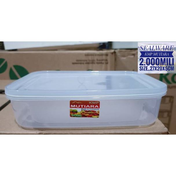 Jual Food Box 2000ml Plastik / Kotak Makan 2L / Tempat Donat / Container / KMP 2000 | Shopee ...