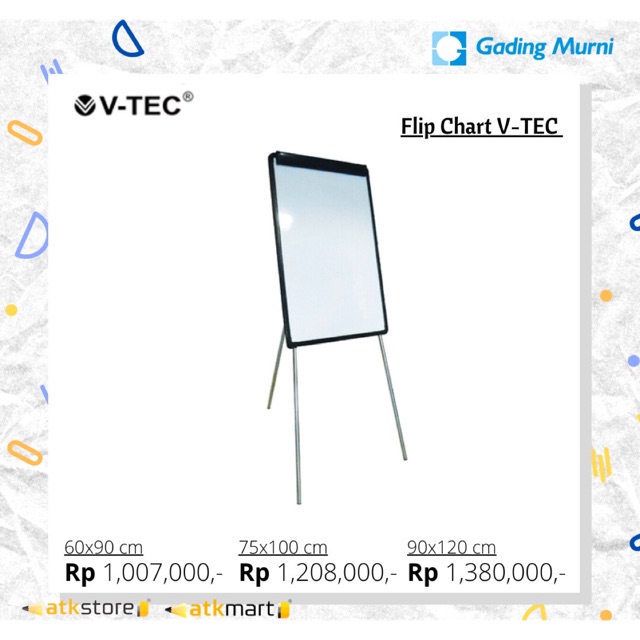 Jual VTEC PAPAN FLIP CHART UKURAN 60x90 CM | Shopee Indonesia