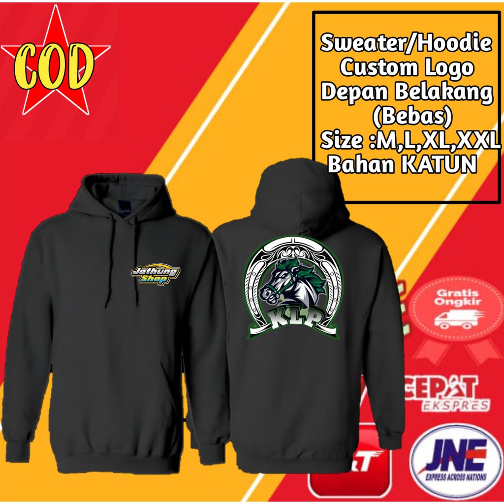Jual Sweater Hoodie Custom Logo Kecil Dan Besar / Outerwear Jaket ...