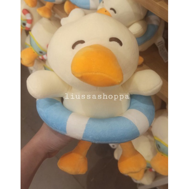Jual Boneka Miniso - Diving Duck Series (Swim Ring Duck Plush Toy) | Shopee Indonesia