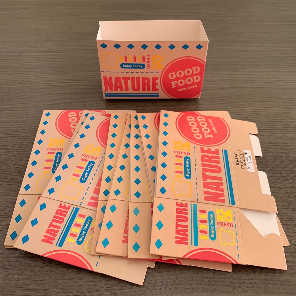 Jual Toast Box gofood 10pcs / kardus tempat roti box | Shopee Indonesia