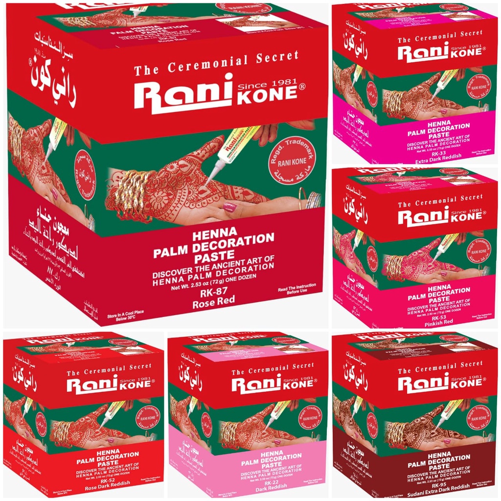 Jual NN [1 PCS] RANI KONE HENNA PALM NAIL DECORATION PASTE HENNA KUKU ...
