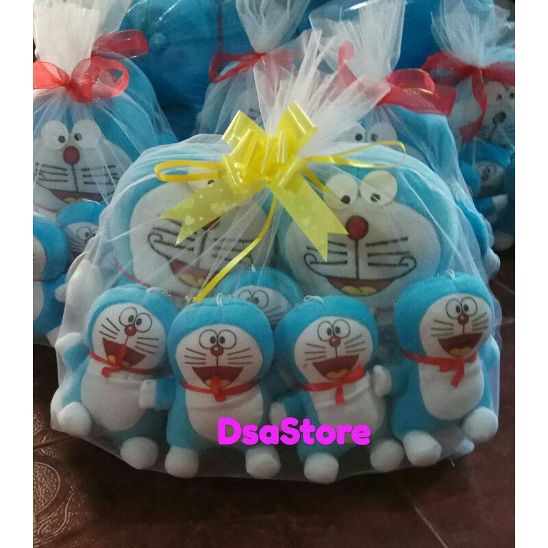 Jual Boneka Parcel doraemon beranak induk 2 anak 5 free jaring dan pita ...