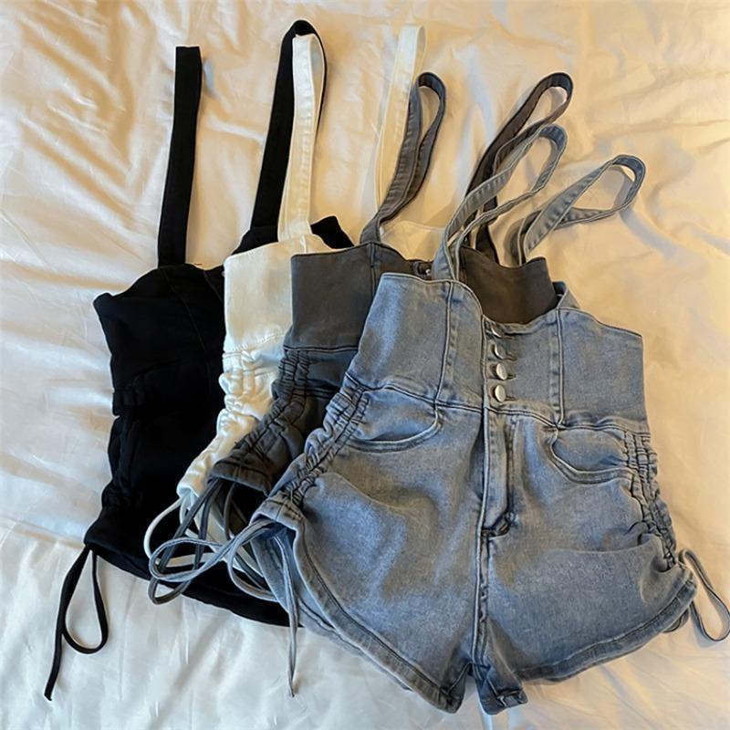 Jual Celana Denim Serut Bertali Celana Pendek Wanita Desain Kecil Tali ...