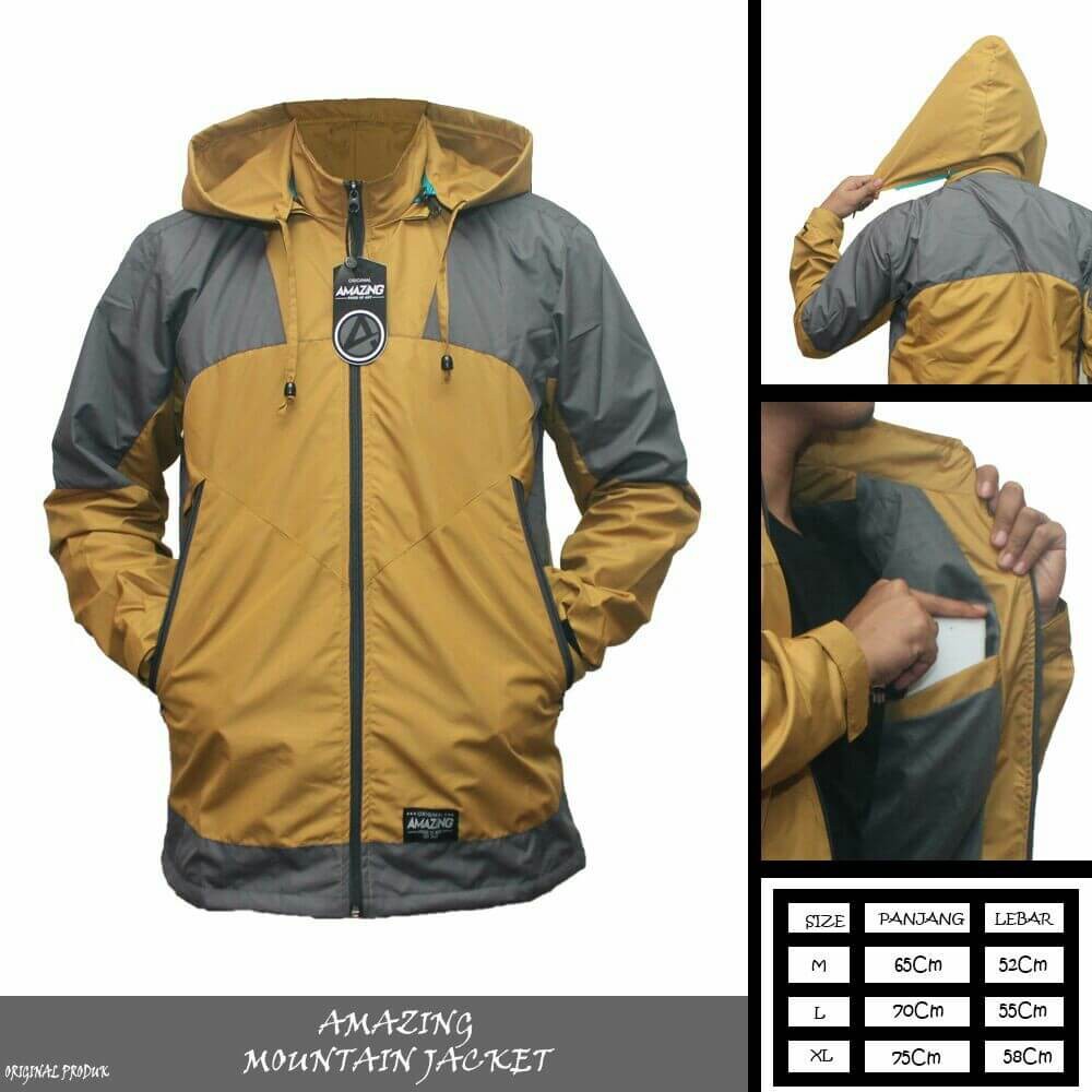 Jual JAKET OUTDOOR WATERPROOF / JAKET ANTI ANGIN UNISEX - ADV KUNING ...