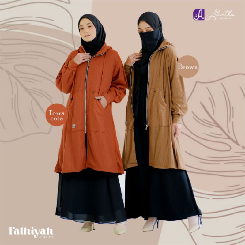 Jual Fathiyah Outer by Alietha | Shafiyah outer by MW | bahan waffle ...