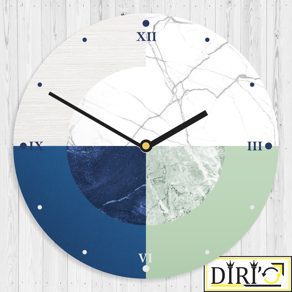 Jual Jam Dinding Kayu Aesthetic Lingkaran Geometri Wall Decor Cantik ...