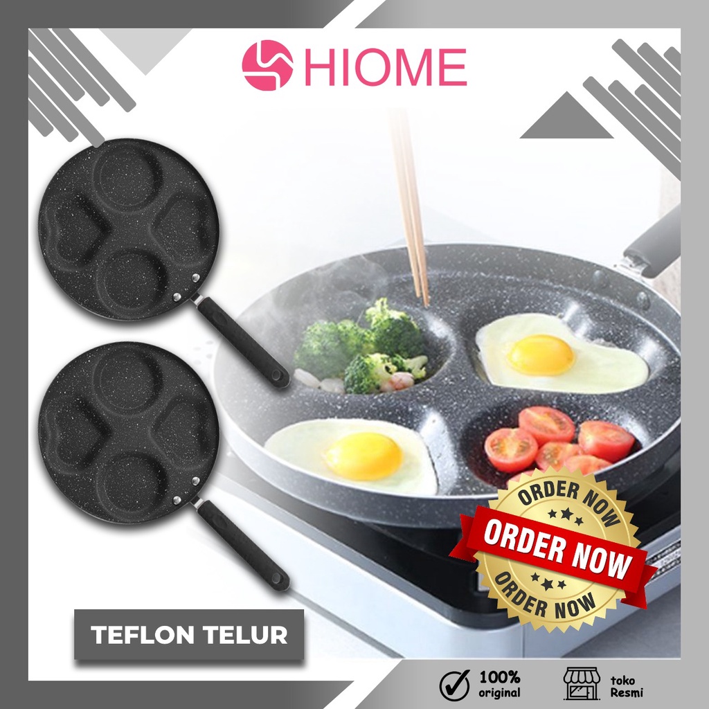 Jual HIOME Teflon Telor 4 Lubang / Teflon Penggorengan Telur Dan ...