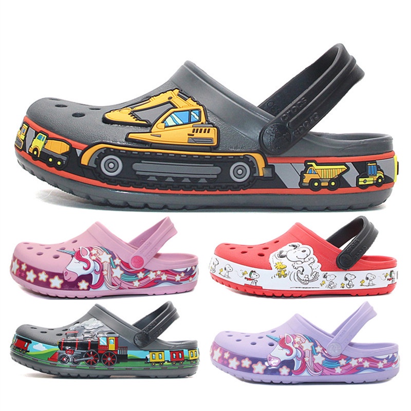 Jual Crocs Kid's Fun Lab / Unicorn / Excavator / Train Band Clog ...