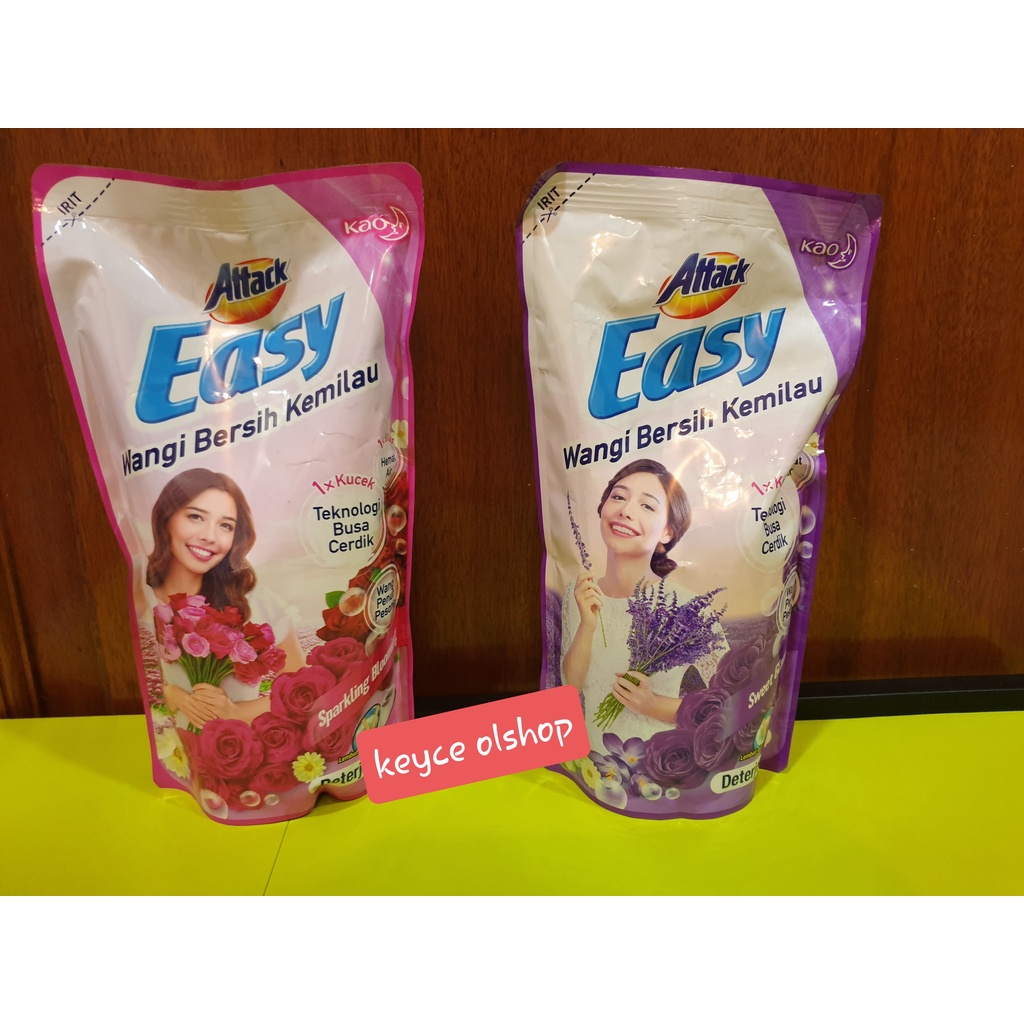 Jual Attack Easy Deterjen/detergen/sabun cuci baju cair 750 ML | Shopee ...