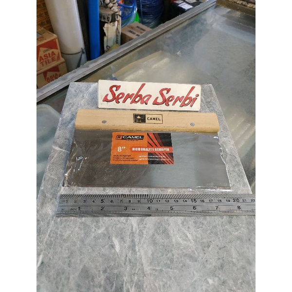 Jual (SKRAP BESI GYPSUM 8") Skrap kape besi lebar 8" side scrapper ...