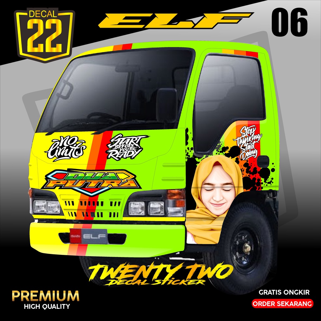 Jual STIKER DECAL ELF FULL KABIN TERMURAH FULLBODY KABIN KODE 06 Rgg ...